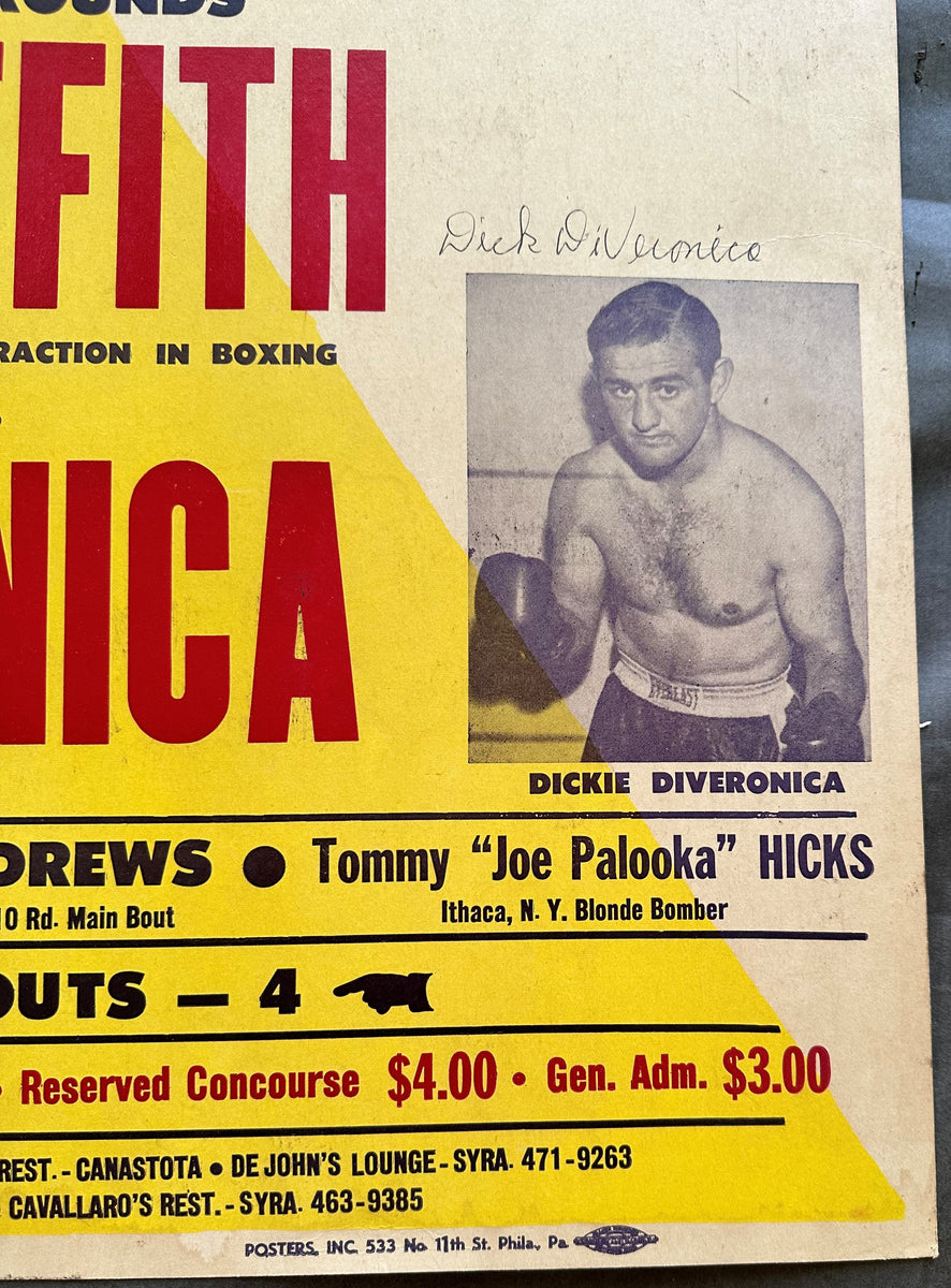 RIFFITH, EMILE-DICKIE DIVERONICA SIGNED ON SITE POSTER (1969-SIGNED BY – JO Sports Inc.