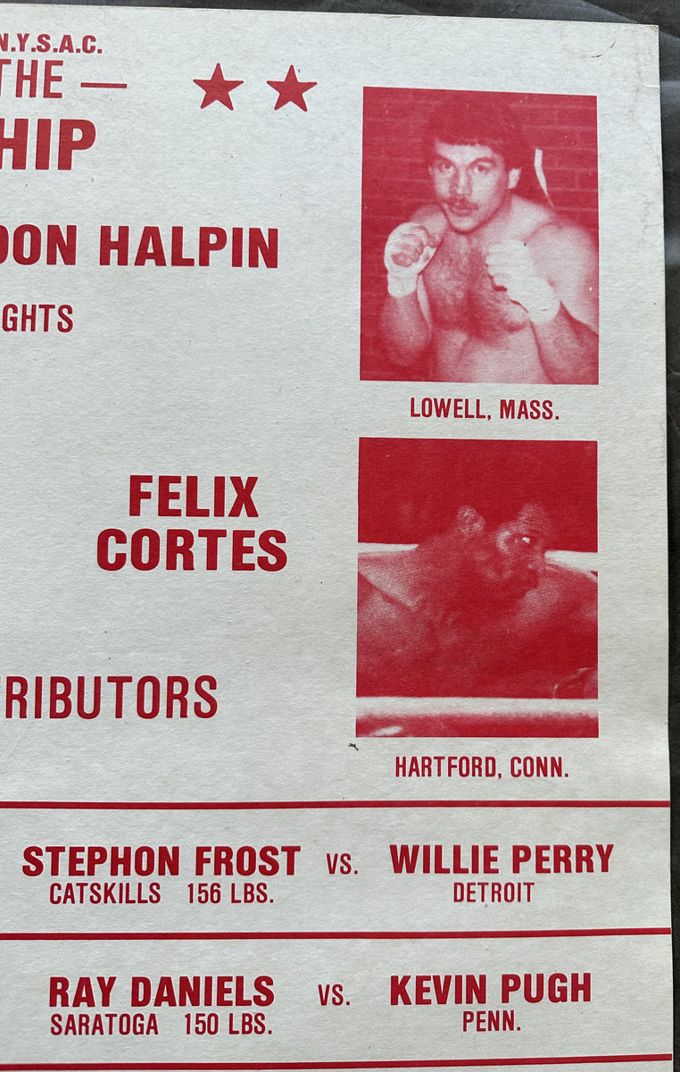 TYSON, MIKE-DON HALPIN ON SITE POSTER (1985-TYSON'S 3RD PRO FIGHT) – JO Sports Inc.