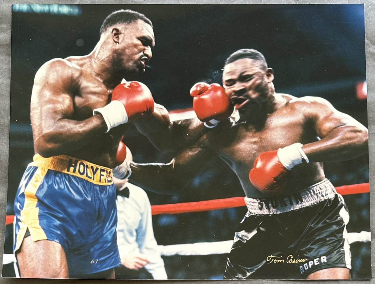 HOLYFIELD, EVANDER-BERT COOPER TYPE 1 LARGE FORMAT PHOTOGRAPH (1991-CA – JO Sports Inc.