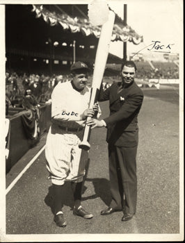 DEMPSEY, JACK & BABE RUTH WIRE PHOTO – JO Sports Inc.