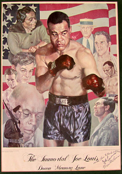 LOUIS, JOE & MARTHA LOUIS SIGNED COMMEMORATIVE POSTER – JO Sports Inc.
