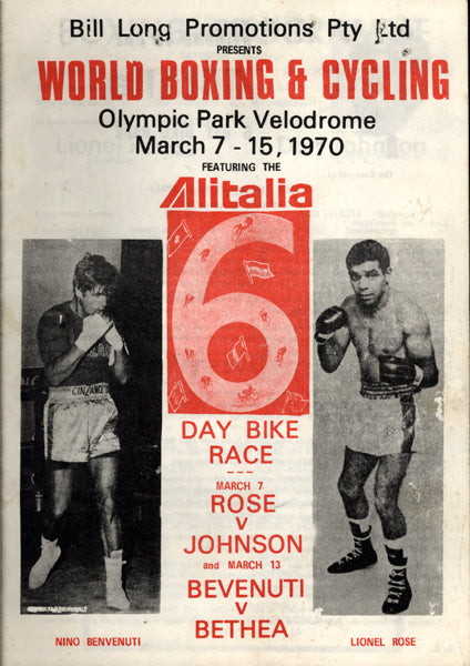 BENVENUTI, NINO-TOM BETHEA & LIONEL ROSE-DON JONSON OFFICIAL PROGRAM ( – JO Sports Inc.