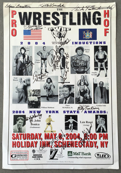 PRO WRESTLING HALL OF FAME POSTER (2004-SIGNED) – JO Sports Inc.