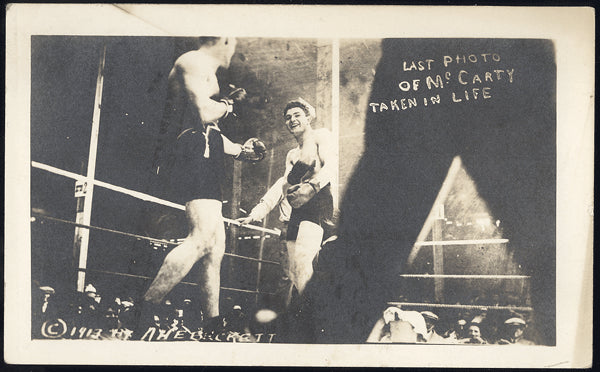 MCCARTY, LUTHER-ARTHUR PELKEY REAL PHOTO POSTCARD (1913-LAST PHOTO OF – JO Sports Inc.