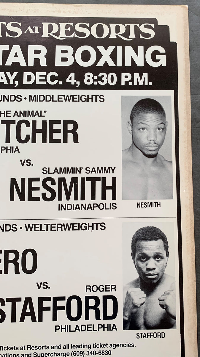 FLETCHER, FRANK "THE ANIMAL"-SAMMY NESMITH ON SITE POSTER (1980) – JO Sports Inc.