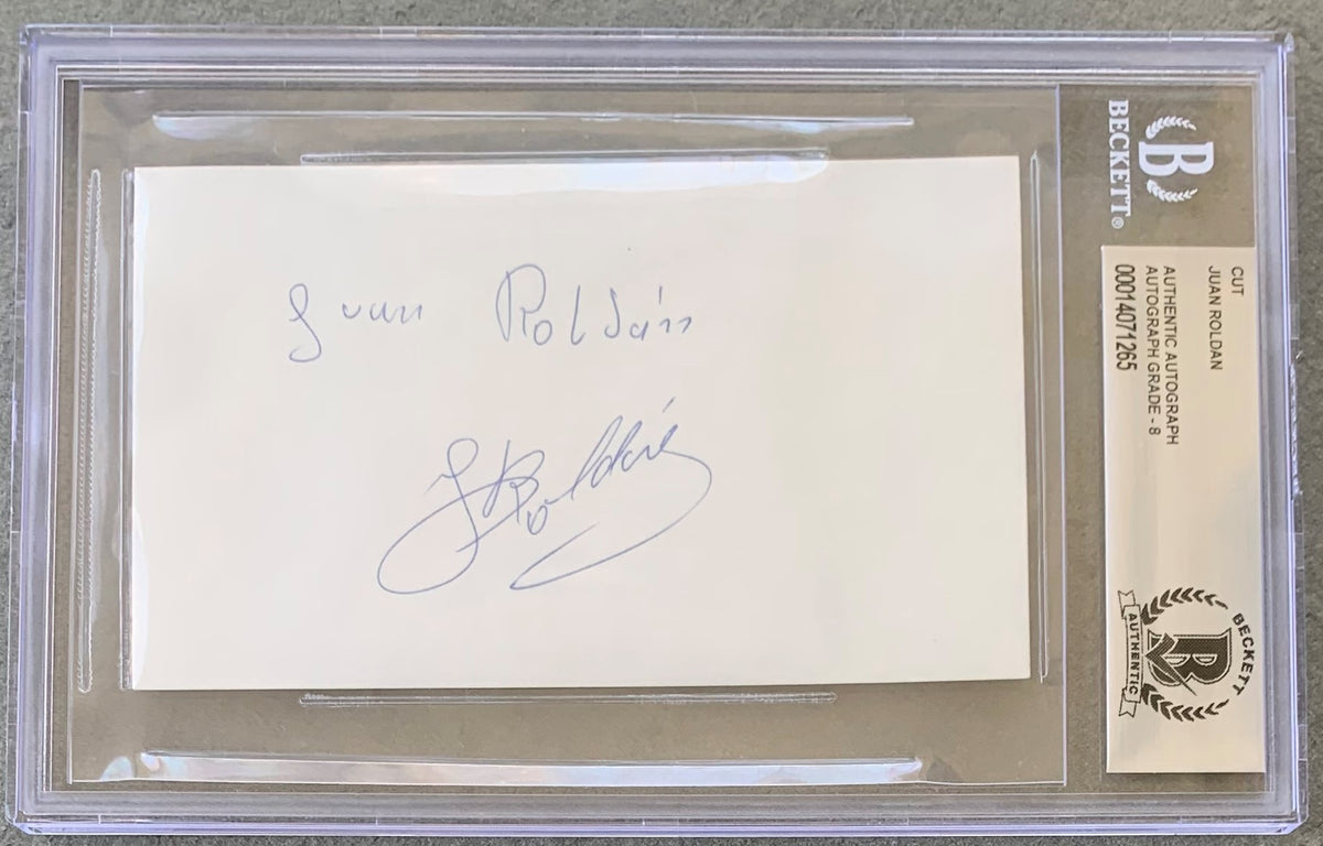 ROLDAN, JUAN SIGNED INDEX CARD (BECKETT) – JO Sports Inc.