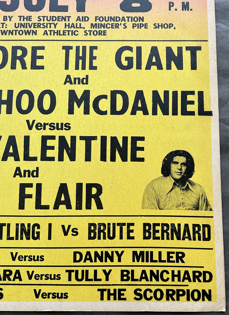 ANDRE THE GIANT & WAHOO MCDANIEL VS GREG VALENTINE & RIC FLAIR ON SITE ...