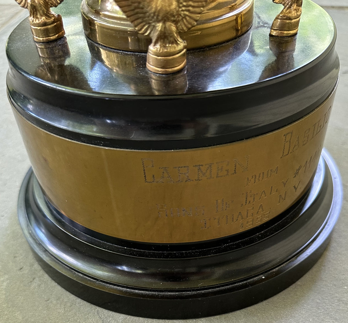 BASILIO, CARMEN ORIGINAL BOXING TROPHY (1953) – JO Sports Inc.