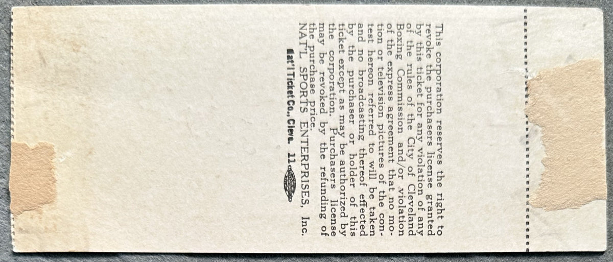 BIVINS, JIMMY-SGT. JOE MUSCATO ON SITE STUBLESS TICKET (1942) – JO ...