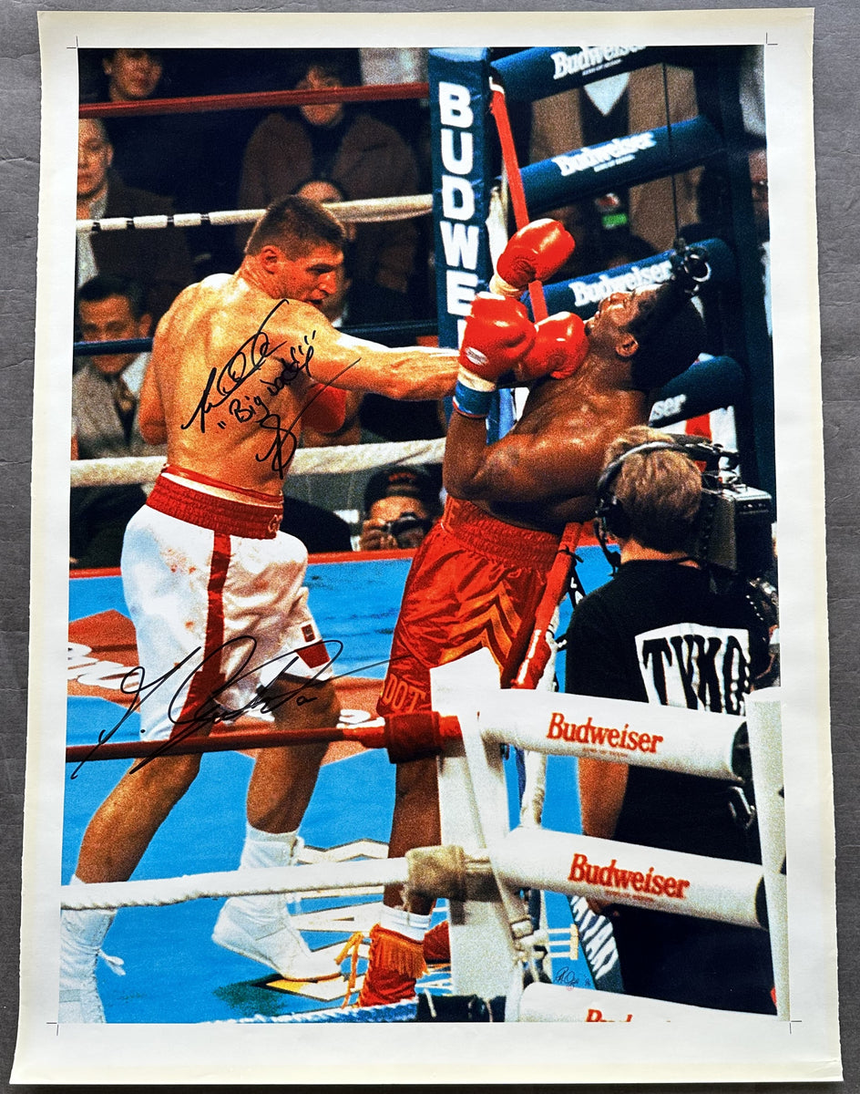 BOWE, RIDDICK & ANDREW GOLOTA SIGNED LARGE FORMAT PHOTO – JO Sports Inc.