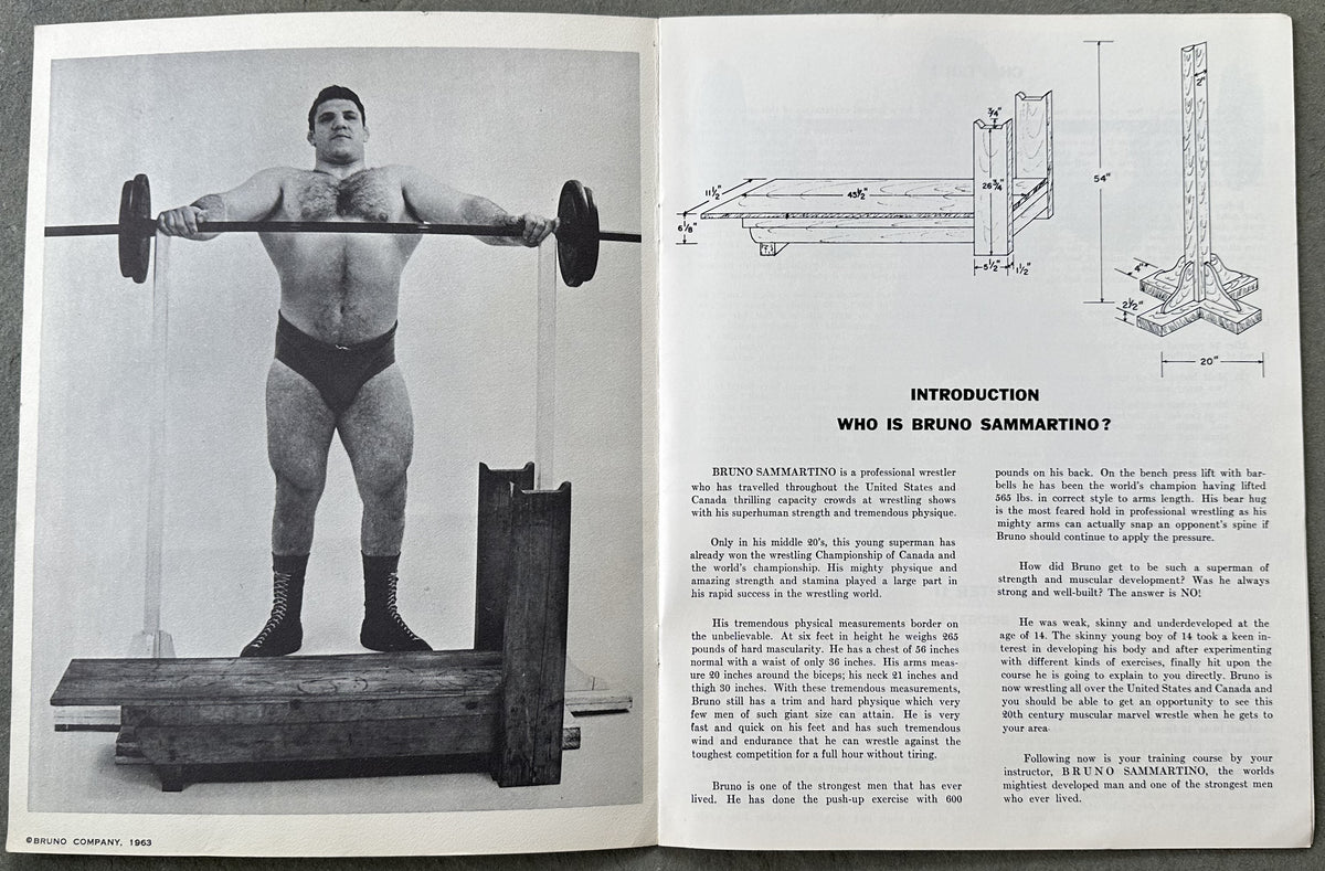 SAMMARTINO, BRUNO-THE BRUNO COURSE OF BODYBUILDING BOOKLET (1963) – JO ...