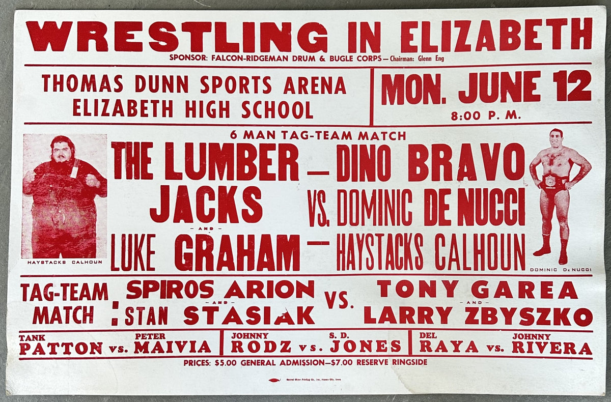 CALHOUN, HAYSTACKS & DOMINIC DENUCCI & DINO BRAVO VS THE LUMBERJACKS ...