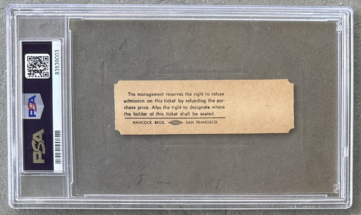 CLAY, CASSIUS-HENRY HOOPER ON SITE FULL TICKET (1960-PSA/DNA 8) – JO ...