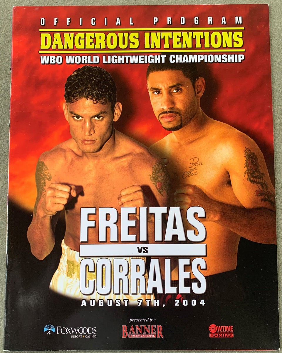 CORRALES, DIEGO-ACELINO FREITAS OFFICIAL PROGRAM (2004) – JO Sports Inc.