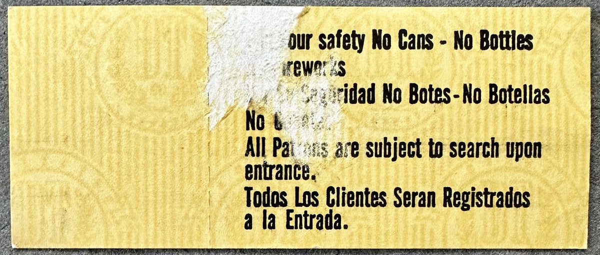 CUEVAS, PIPINO-PETE RANZANY CLOSED CIRCUIT FULL TICKET (1978) – JO ...