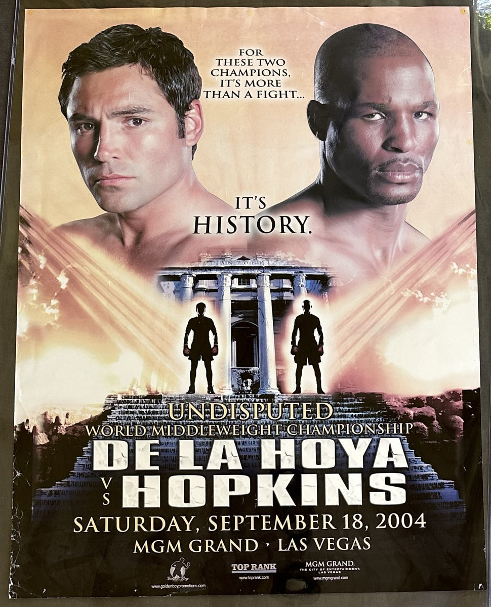 HOPKINS, BERNARD-OSCAR DE LA HOYA ON SITE POSTER (2004) – JO Sports Inc.