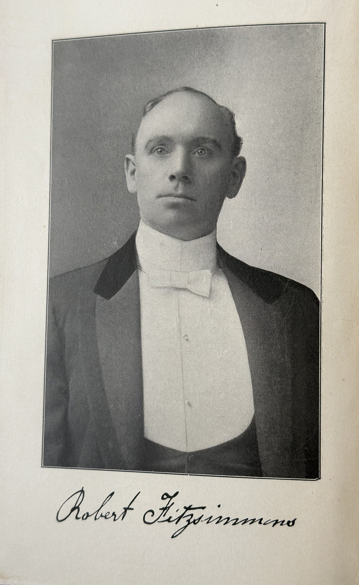 FITZSIMMONS, ROBERT SIGNED BOOK PHYSICAL CULTURE AND SELF DEFENSE (190 ...
