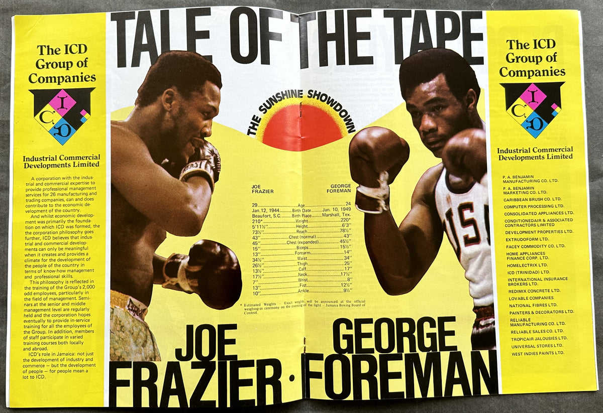 FOREMAN, GEORGE-JOE FRAZIER I OFFICIAL PROGRAM (1973) – JO Sports Inc.