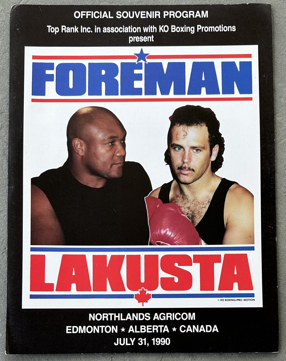 FOREMAN, GEORGE-KEN LAKUSTA OFFICIAL PROGRAM (1990) – JO Sports Inc.