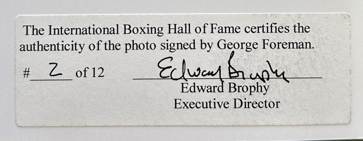 FOREMAN, GEORGE SIGNED PHOTO (BOXING HALL OF FAME AUTHENTICITY) – JO ...
