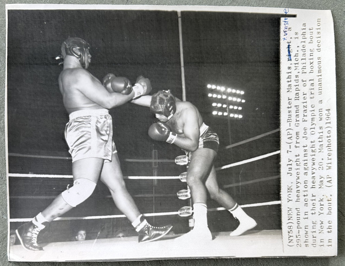FRAZIER, JOE-BUSTER MATHIS OLYMPIC TRIALS WIRE PHOTO (1964) – JO Sports ...
