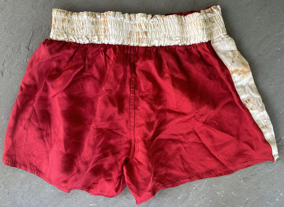 FULLMER, GENE SIGNED FIGHT WORN TRUNKS (1963-FINAL FIGHT) – JO Sports Inc.
