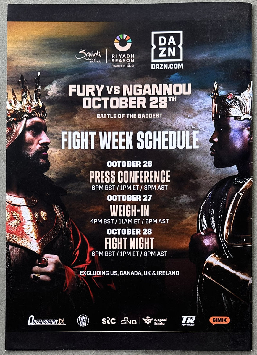 FURY, TYSON-FRANCIS NGANNOU PROGRAM (2023) – JO Sports Inc.