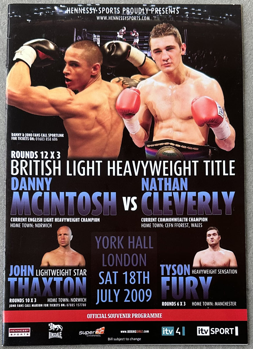 FURY, TYSON-ALEKSANDRS SELEZENS OFFICIAL PROGRAM (2009-FURY'S 7TH PRO ...
