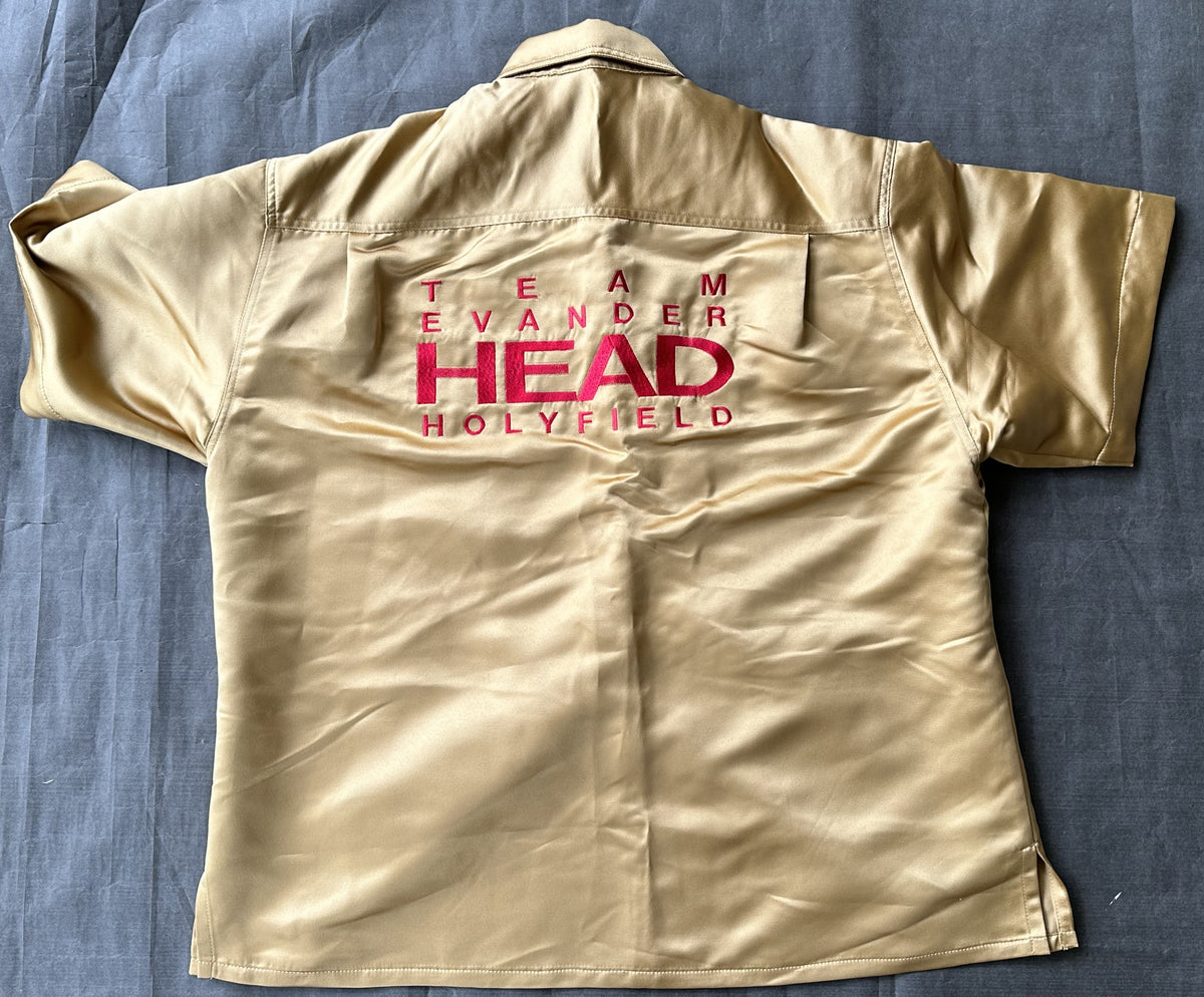 HOLYFIELD, EVANDER FIGHT WORN CORNERMAN JACKET (1995-BOWE III FIGHT-HA ...