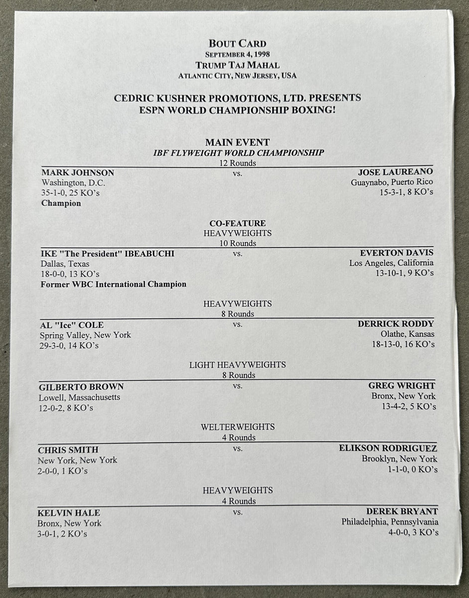 IBEABUCHI, IKE-EVERTON DAVIS & MARK "TOO SHARP" JOHNSON-JOSE LAUREANO ...