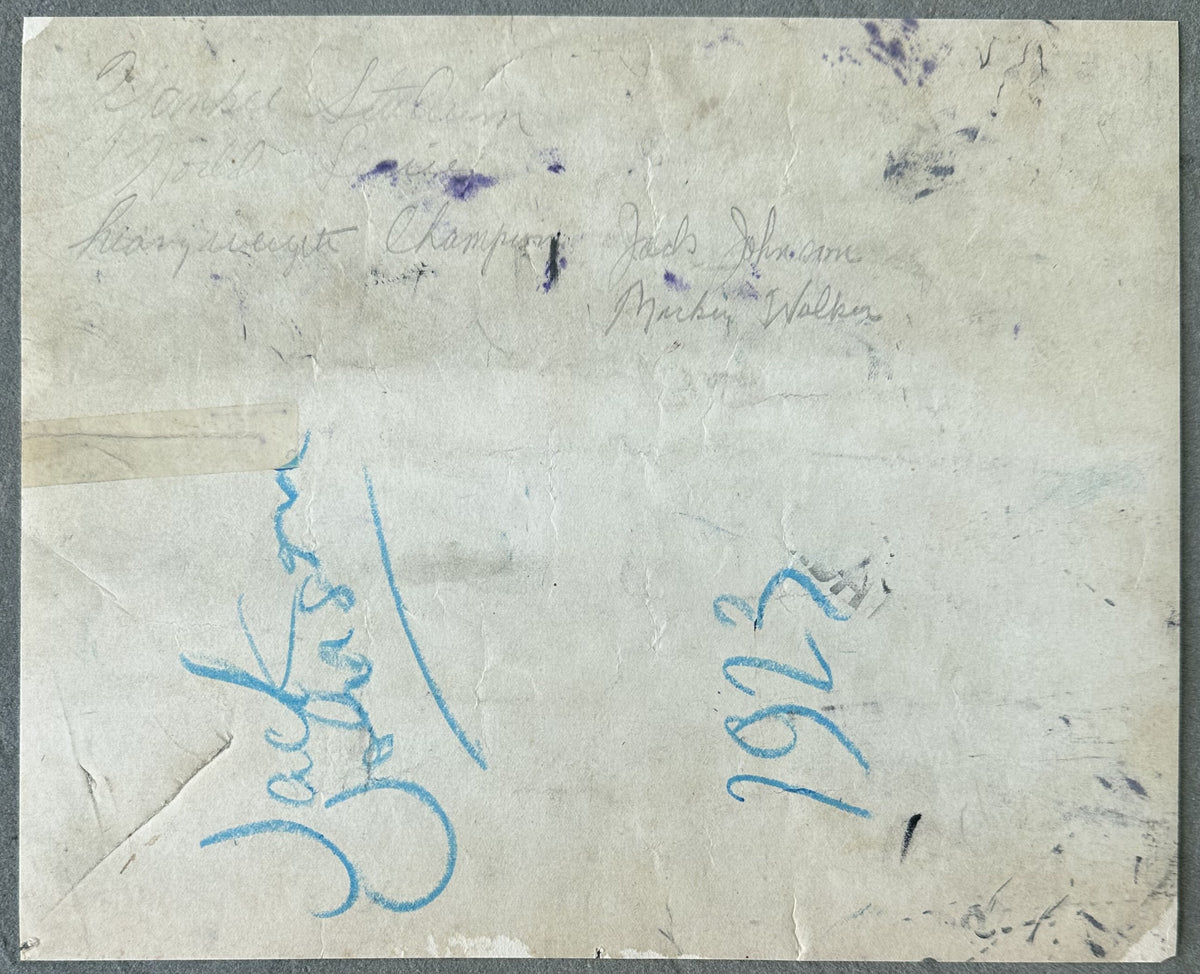 JOHNSON, JACK & MICKEY WALKER TYPE 1 ORIGINAL PHOTO (AT 1923 WORLD SER ...