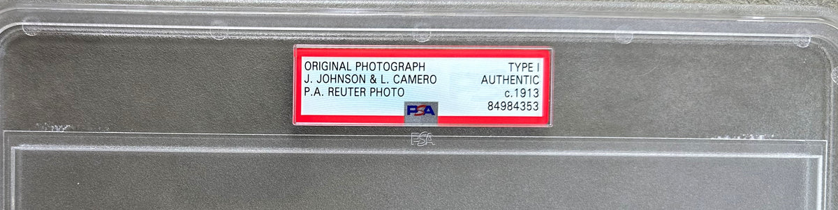 JOHNSON, JACK & LUCILLE CAMERON ORIGINAL TYPE 1 PHOTOGRAPH (1913) – JO ...