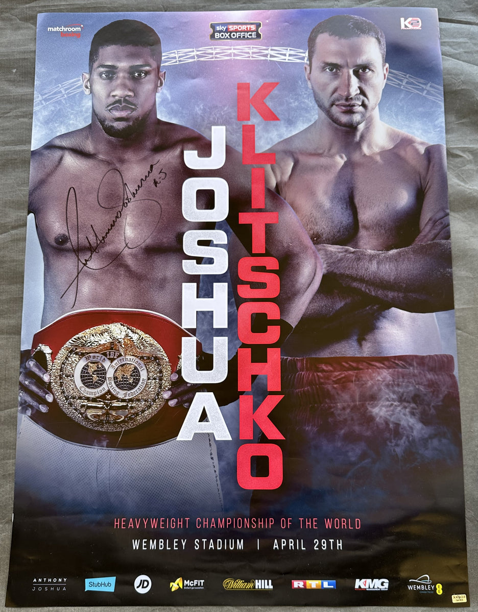 JOSHUA, ANTHONY-WLADIMIR KLITSCHKO SIGNED ON SITE POSTER (2017-SIGNED ...