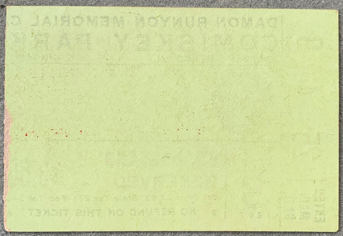 LAMOTTA, JAKE-CECIL HUDSON ON SITE STUBLESS TICKET (1947) – JO Sports Inc.