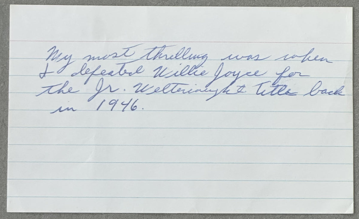 LARKIN, TIPPY SIGNED INDEX CARD – JO Sports Inc.