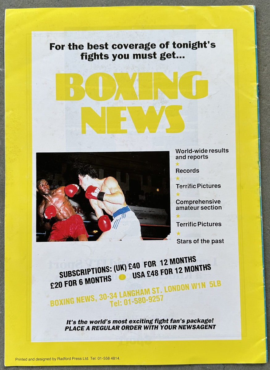 LEWIS, LENNOX-OSSIE OCASIO OFFICIAL PROGRAM (1990-SCARCE) – JO Sports Inc.