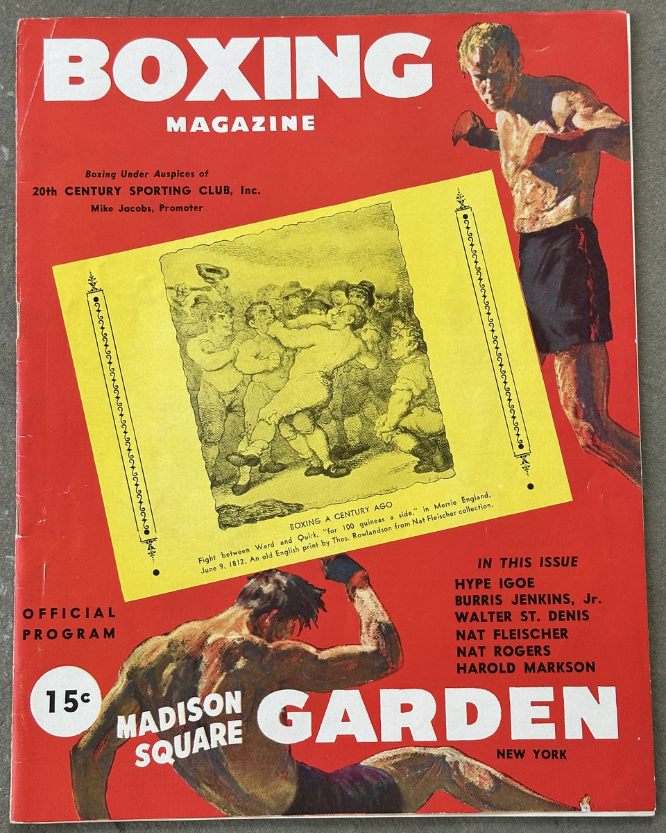 LOUIS, JOE-NATHAN MANN OFFICIAL PROGRAM (1938) – JO Sports Inc.