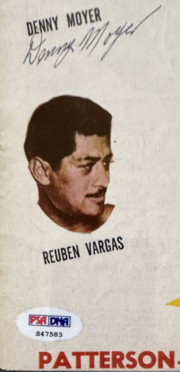 MOYER, DENNY & LEN MATTHEWS SIGNED MAY 1959 RING MAGAZINE COVER (PSA/D ...