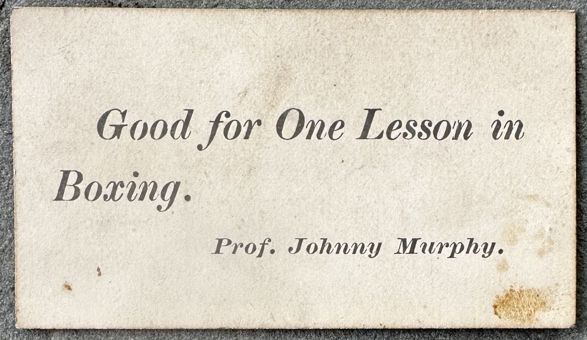 MURPHY, JOHNNY ORIGINAL BUSINESS CARD (CIRCA 1880's) – JO Sports Inc.
