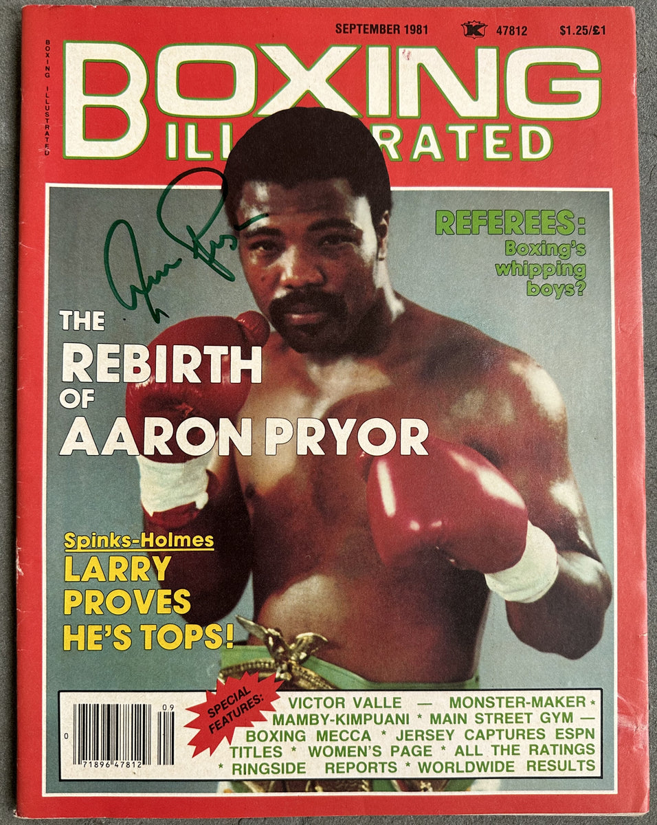 PRYOR, AARON SIGNED BOXING ILLUSTRATED (SEPTEMBER 1981) – JO Sports Inc.