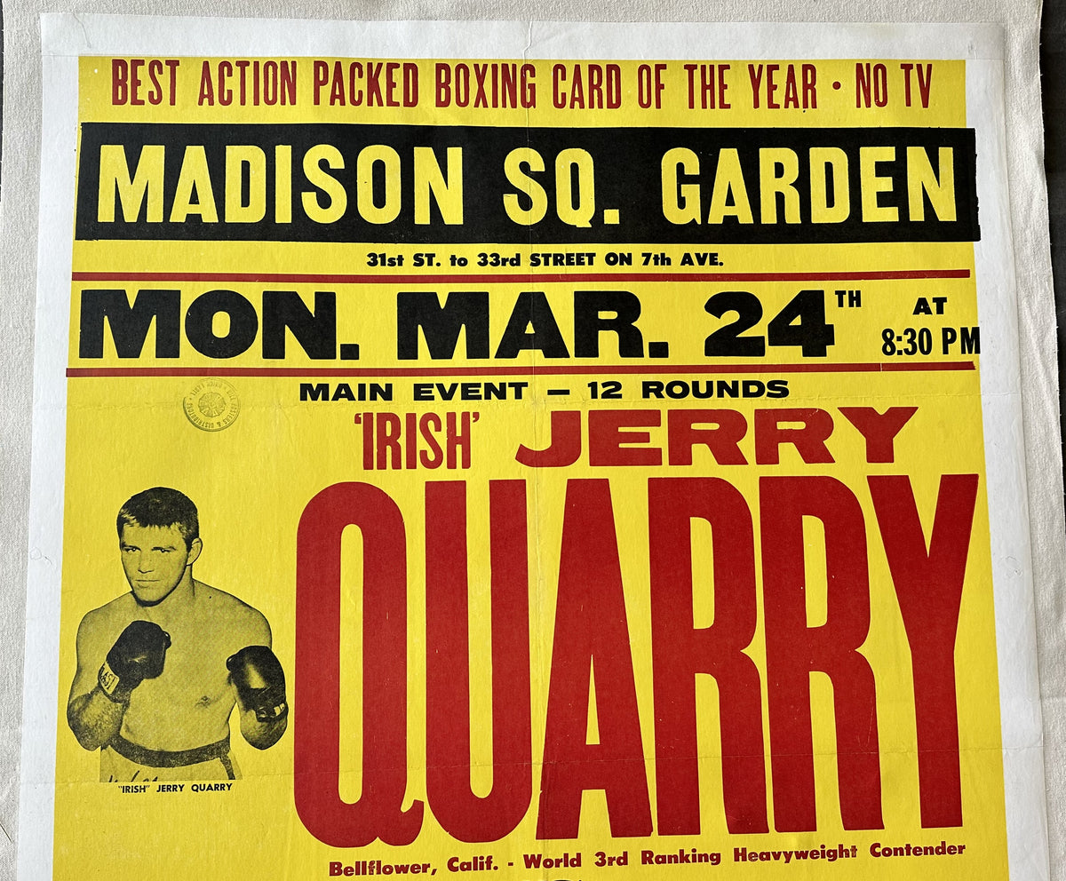 QUARRY, JERRY-BUSTER MATHIS ON SITE POSTER (1969) – JO Sports Inc.