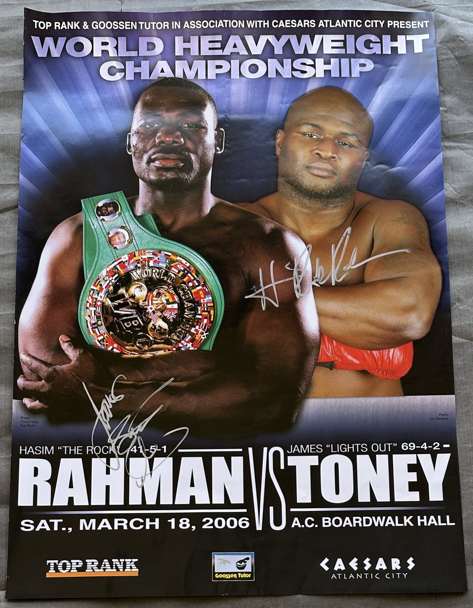 RAHMAN, HASIM-JAMES TONEY SIGNED ON SITE POSTER (2006-SIGNED BY BOTH ...