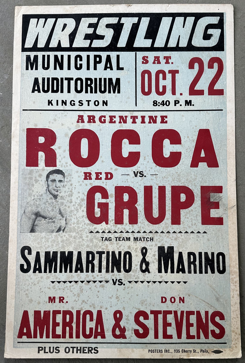 ROCCA, ANTONINO "ARGENTINE"-RED GRUPE ON SITE POSTER (1960) – JO Sports ...