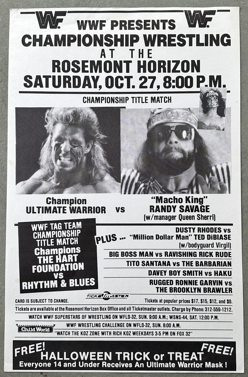 SAVAGE, RANDY "MACHO MAN"-ULTIMATE WARRIOR ON SITE POSTER (1990) – JO ...