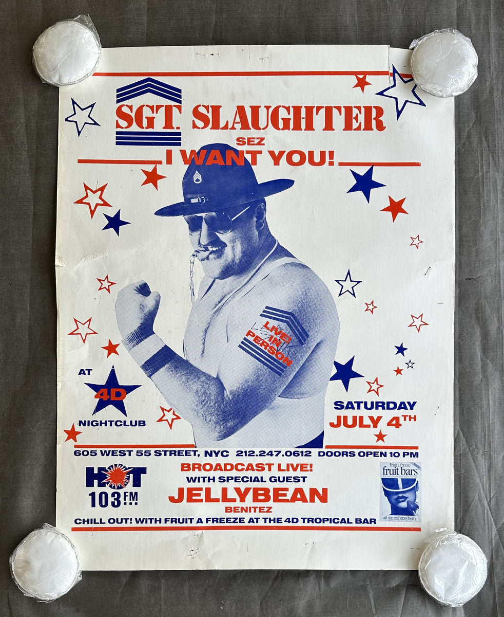 SLAUGHTER, SGT. "I WANT YOU" ON SITE POSTER (CIRCA 1981) – JO Sports Inc.
