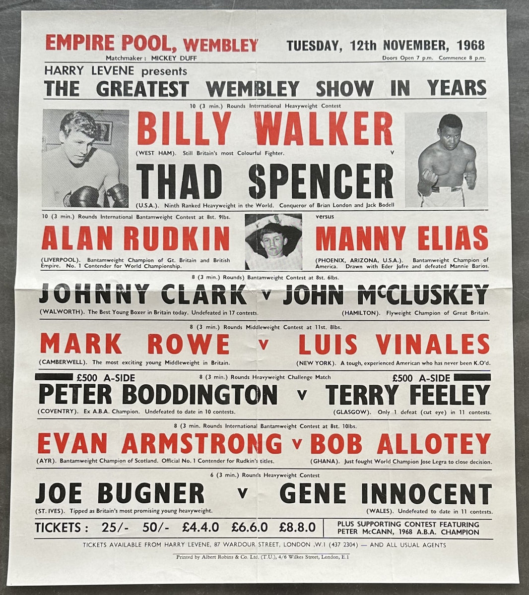 SPENCER, THAD-BILLY WALKER & ALAN RUDKIN-MANNY ELIAS & JOE BUGNER-GENE ...