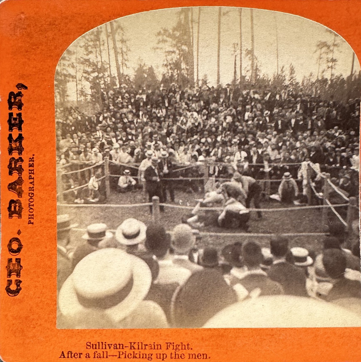 SULLIVAN, JOHN L.-JAKE KILRAIN ORIGINAL STEREOVIEW PHOTOGRAPH (1889 ...