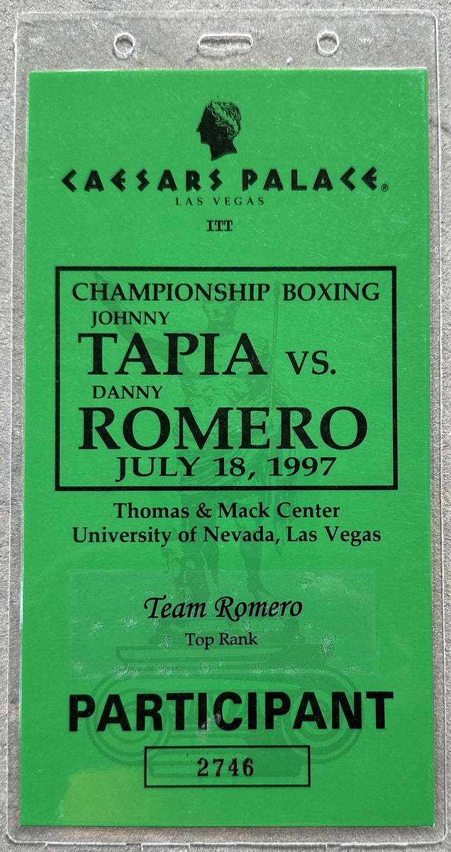 TAPIA, JOHNNY-DANNY ROMERO CREDENTIAL (1997) – JO Sports Inc.
