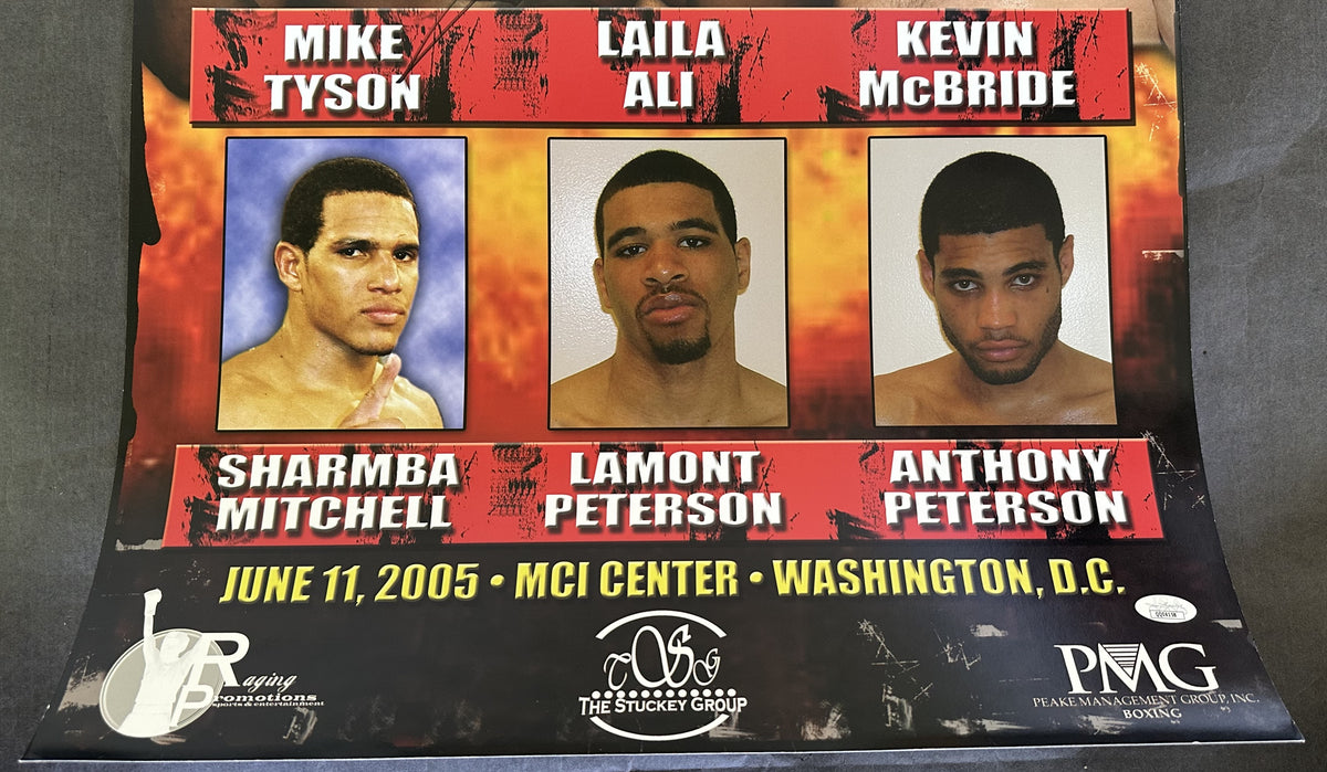 TYSON, MIKE-KEVIN MCBRIDE SIGNED ON SITE POSTER (2005-TYSON'S LAST FIG ...