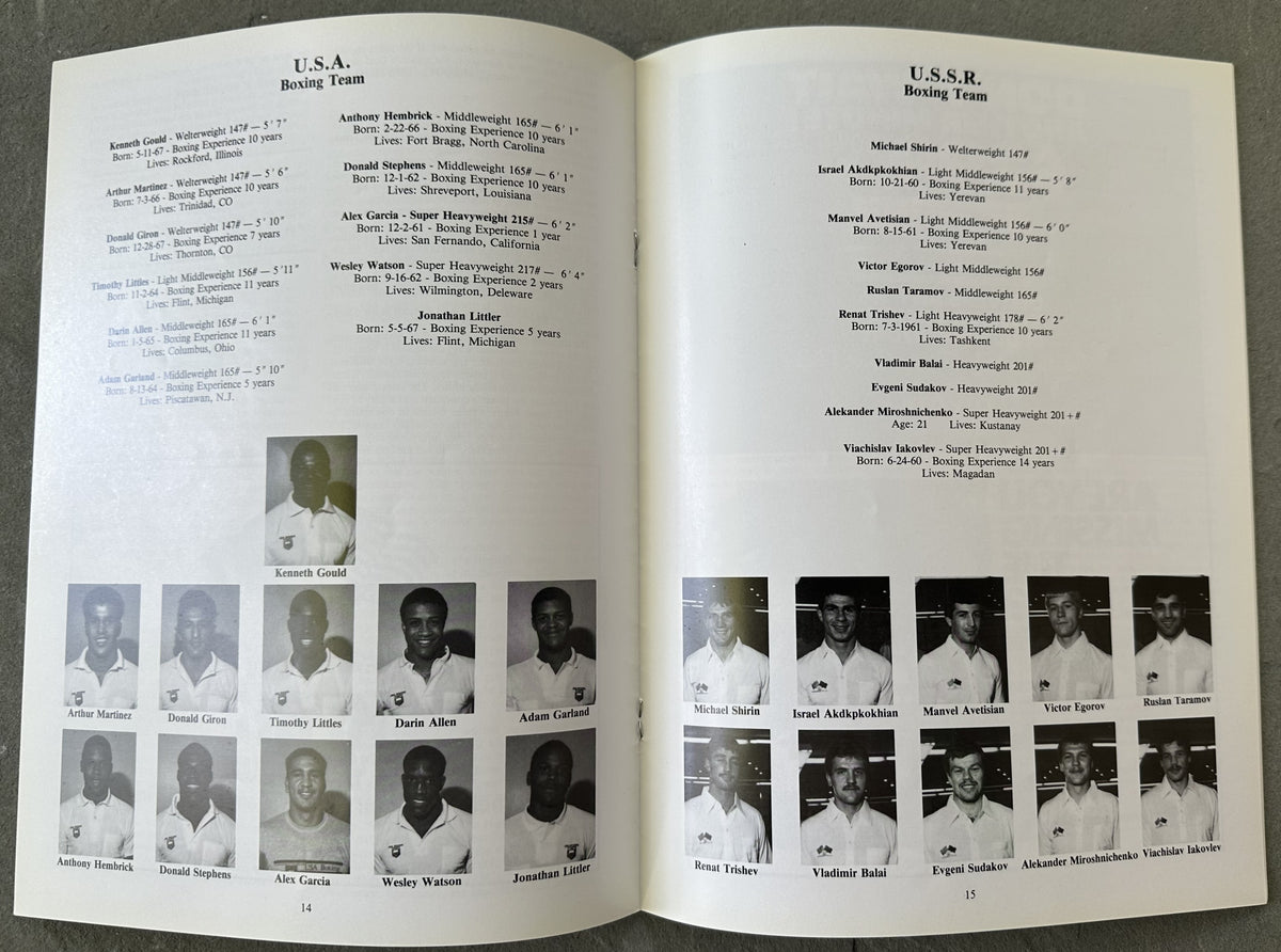 USA-USSR BOXING TOURNAMENT (1986) – JO Sports Inc.